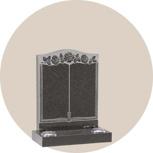 Black Granite Book Headstones | Stone Discover UK