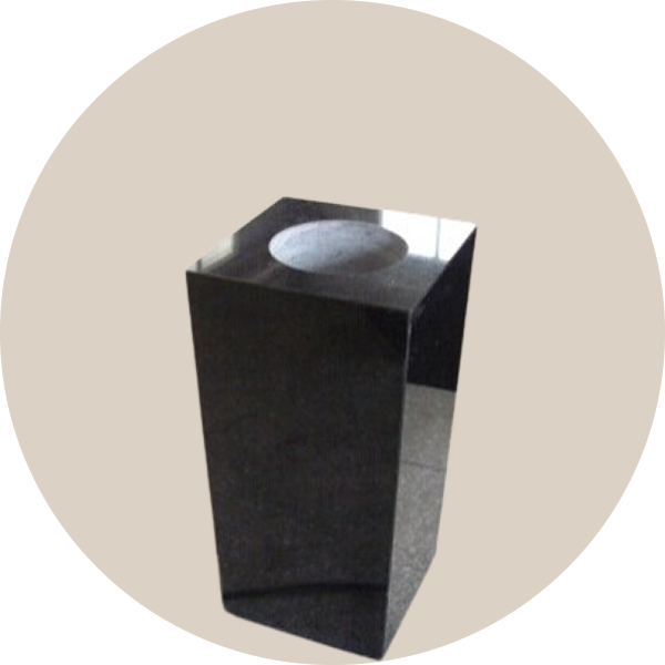 Square Black Granite Memorial Vases Supplier UK | Stone Discover UK